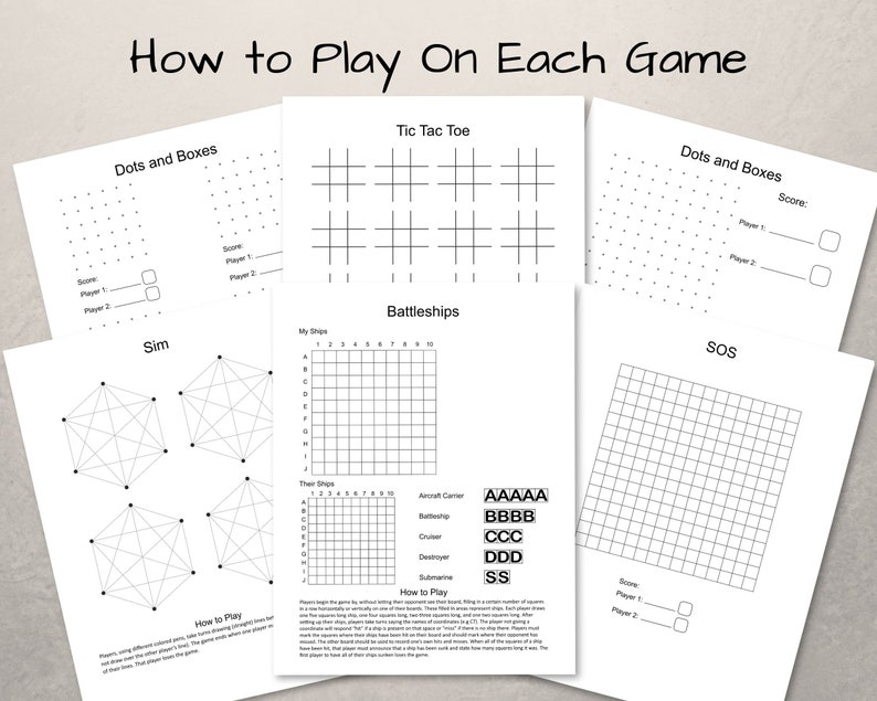 Printable Pen & Paper Games | 22 Classic Games | Fun Activities for All ...