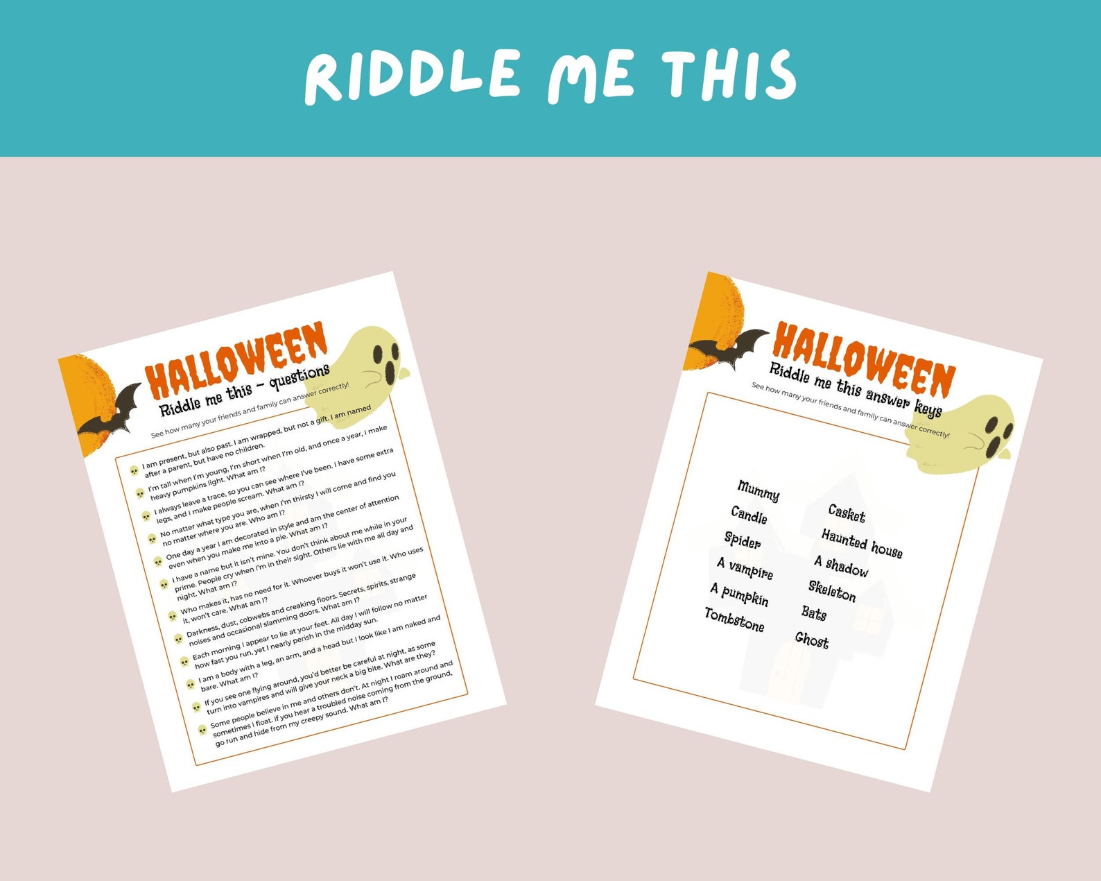 Halloween Games Bundle, Printable Halloween Games, Kids Halloween ...