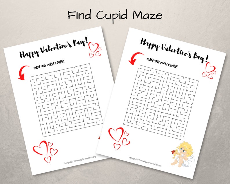 Valentine's Day Games Bundle, Printable Valentines Games, Kids ...