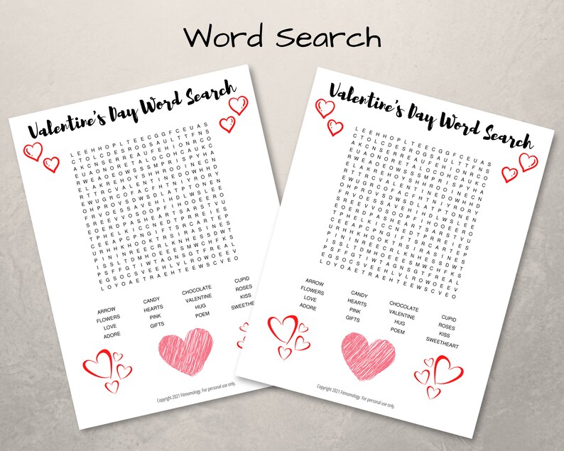 Valentine's Day Games Bundle, Printable Valentines Games, Kids ...
