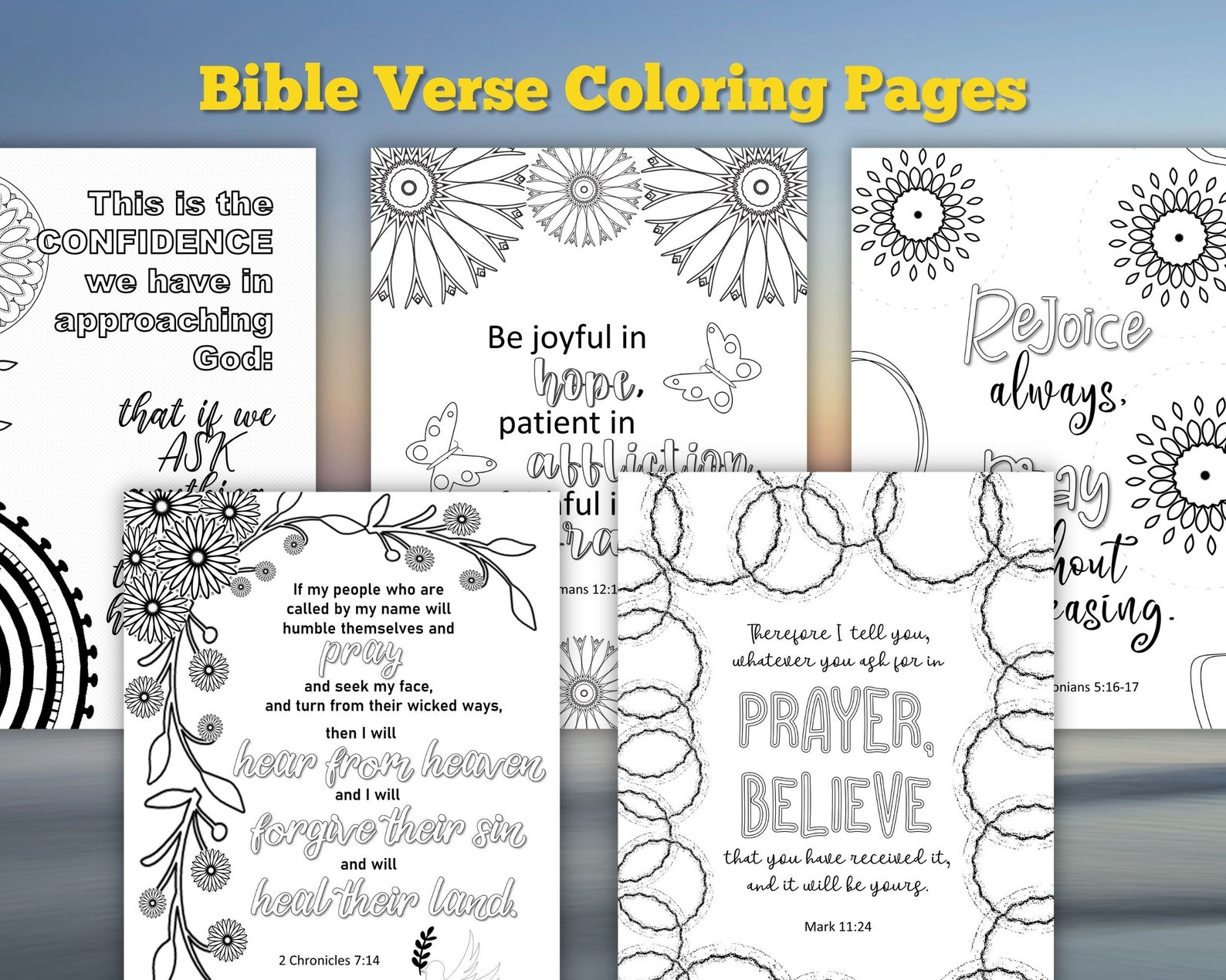 Bible Verse Coloring Pages, Coloring Page Download, Sunday School ...