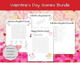 Valentine's Day Activity Bundle Printable Valentines Day - Etsy