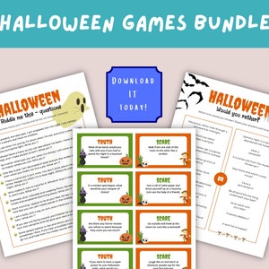 Halloween Games Bundle, Printable Halloween Games, Kids Halloween ...