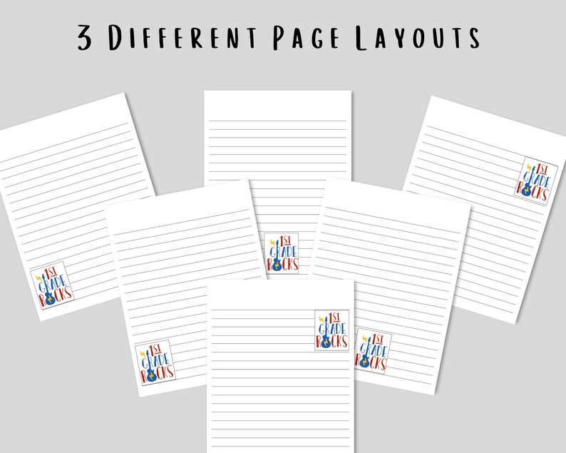 1st Grade Rocks Printable Notebook, Grade School Notebook, Printable ...