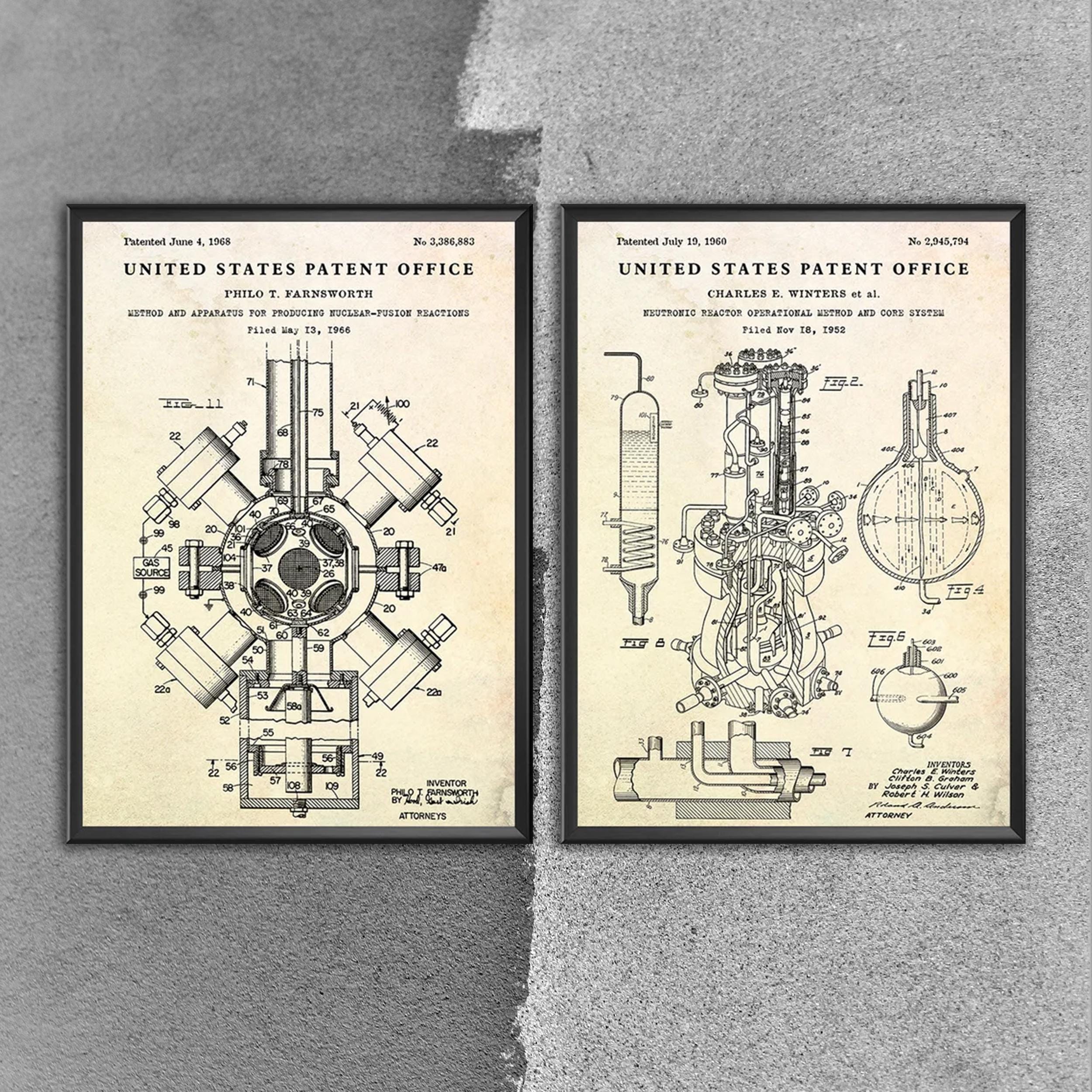 Invention Blueprints And Plans Invention Blueprints Etsy Canada
