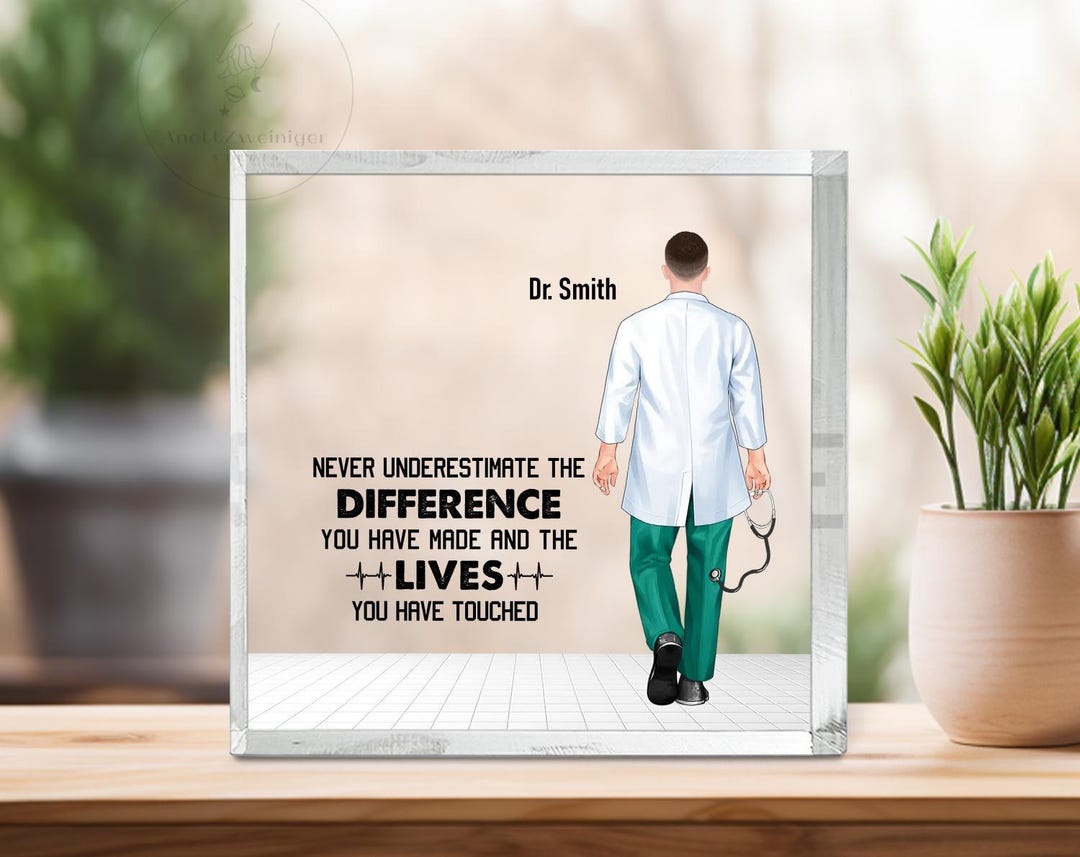 Custom Acrylic Thank You Plaque for Doctors, Personalized Retirement ...