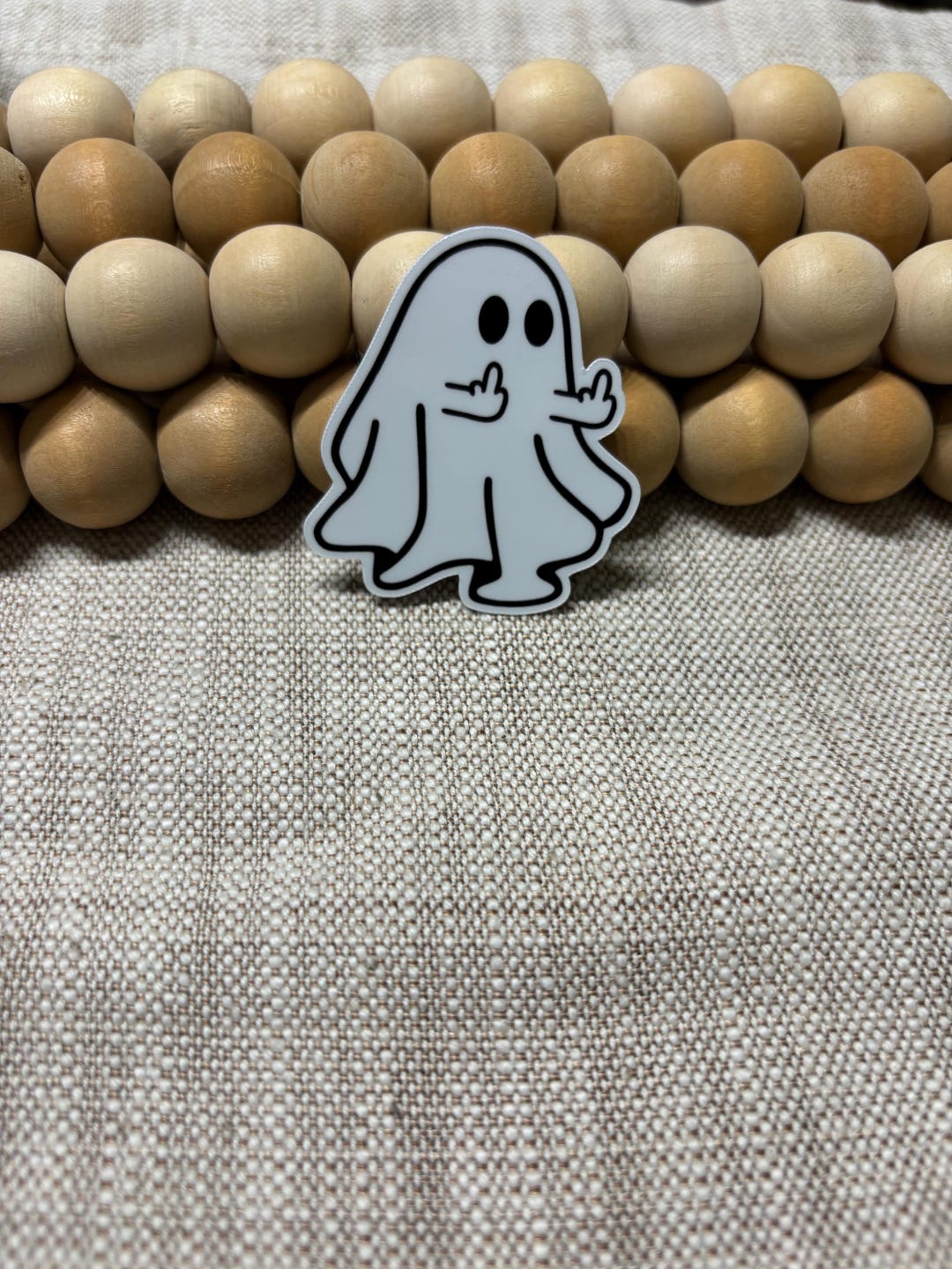 Funny Ghost Flipping off Water Resistant Sticker - Etsy