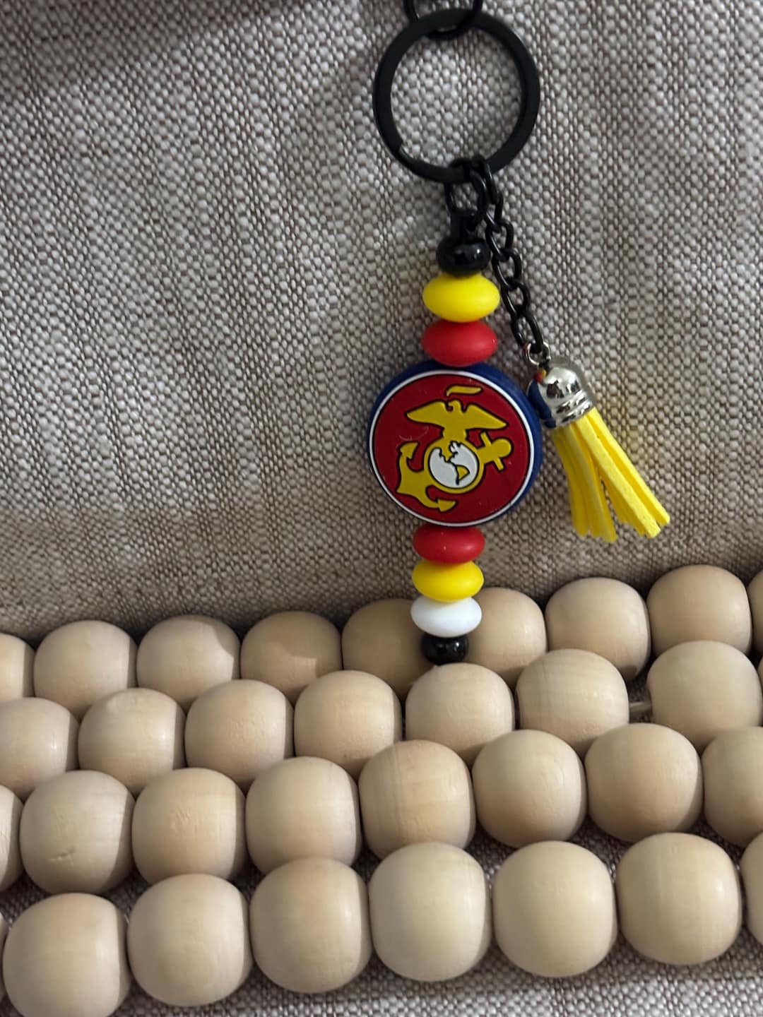 Marine Corps Straight Silicone Bead Key Chain - Etsy