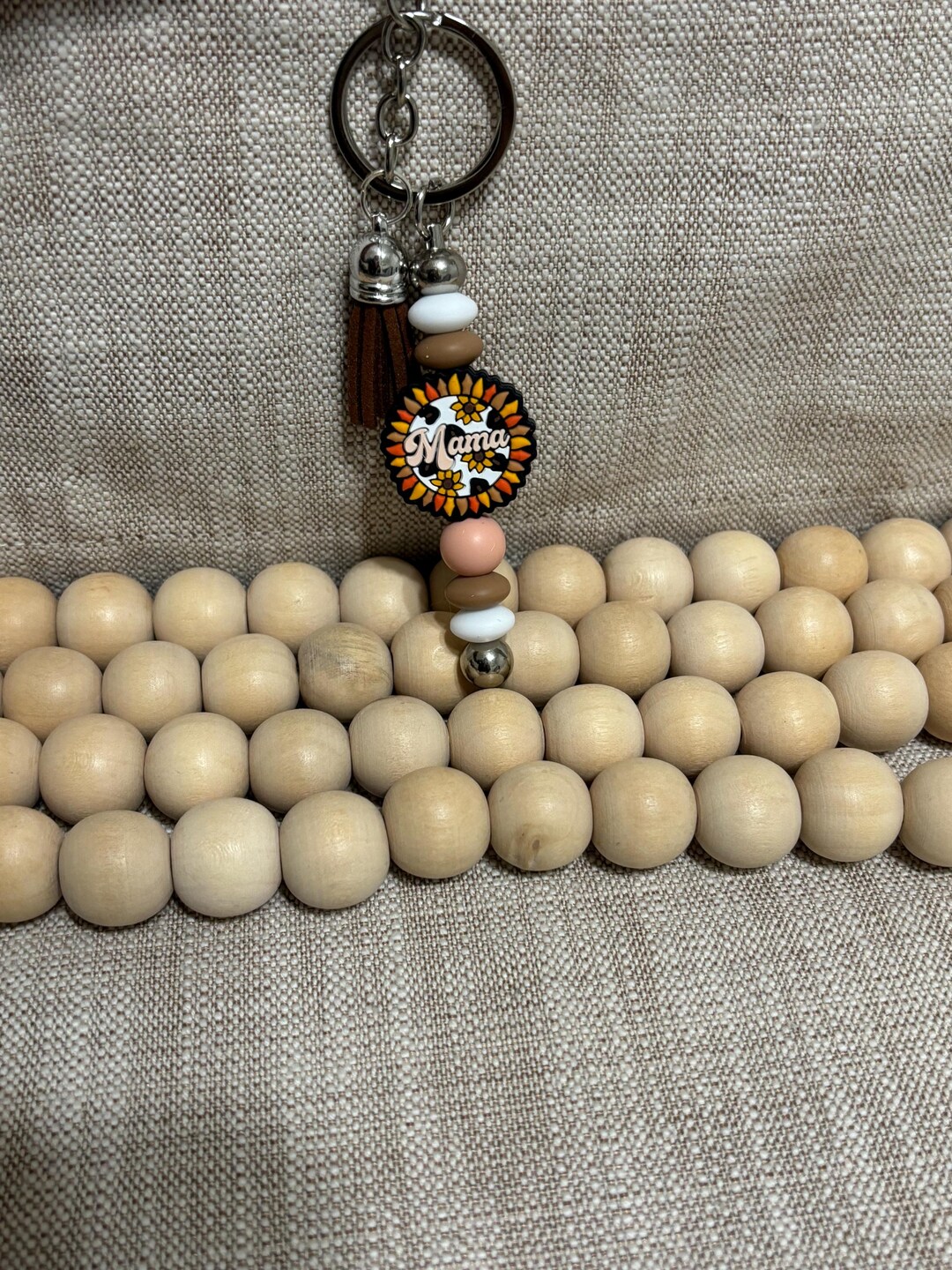 Western Style Mama Straight Silicone Bead Key Chain - Etsy