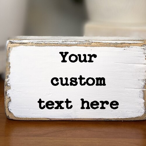 Small Wooden Sign Blocks Custom Sign Personalized Gift - Etsy