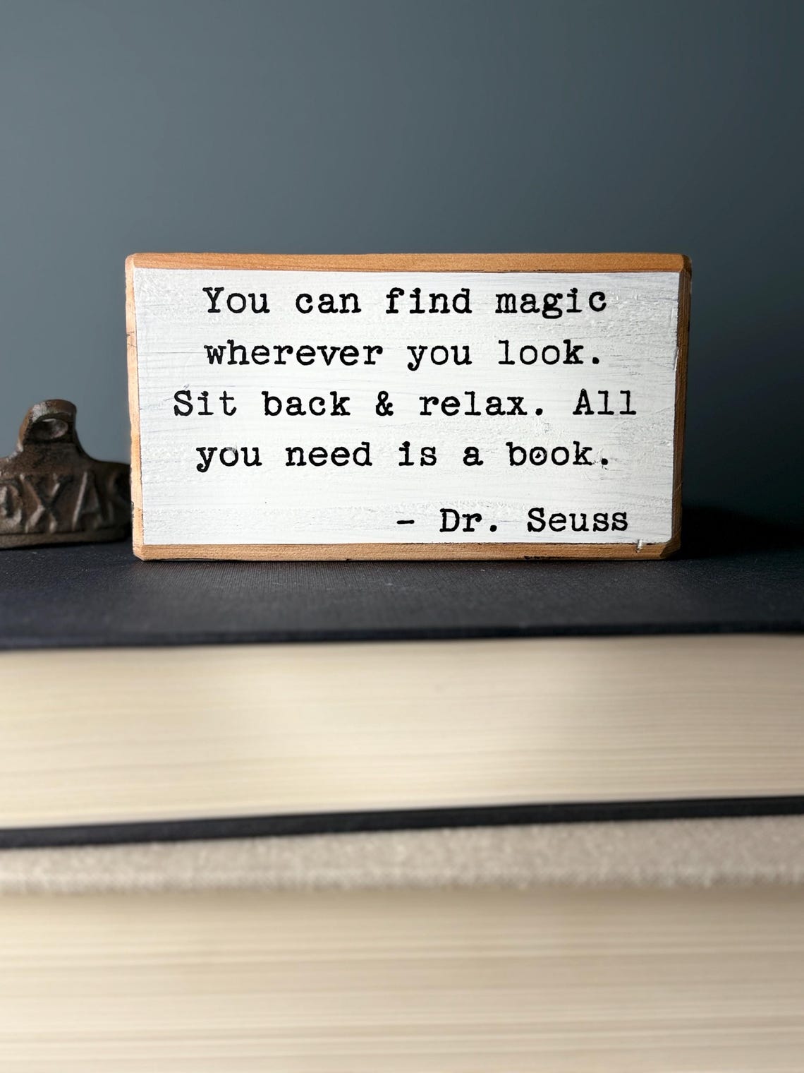 Inspirational Book Quote Wood Sign - Rustic Desk Decor (6x3.5) - Etsy