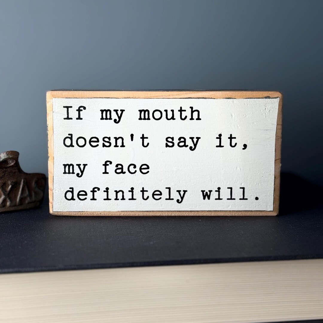 Funny Wood Desk Sign, Sarcastic Office Decor - Etsy
