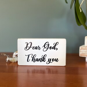 Dear God, Thank You Mini Bible Verse Sign Thankful Sign-religious Sign ...