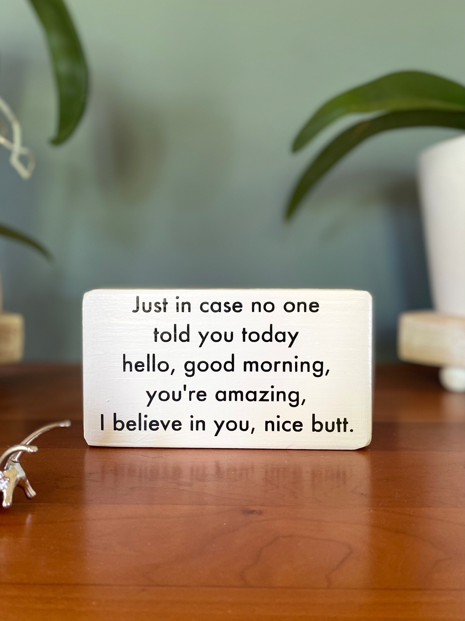 Just in Case No One Told You Today Hello.. Office Desk Wood - Etsy