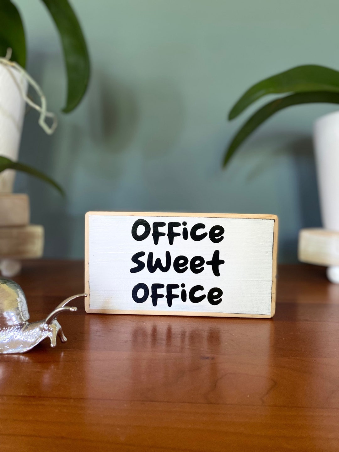 Office Sweet Office - Office Desk Wood Sign - Wooden Shelf Sitter ...