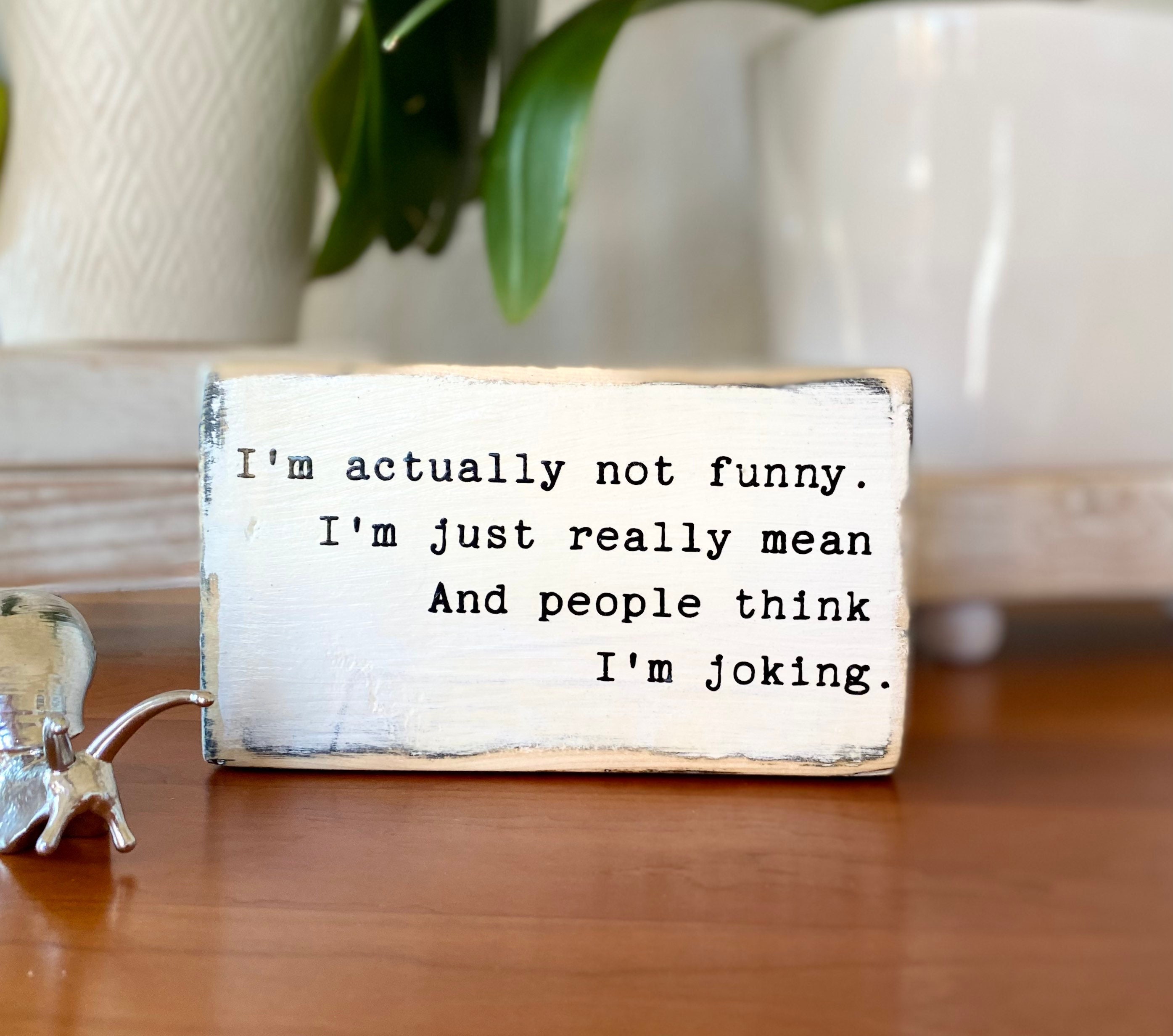 I'm Actually Not Funny. I'm Just Really Mean and - Etsy
