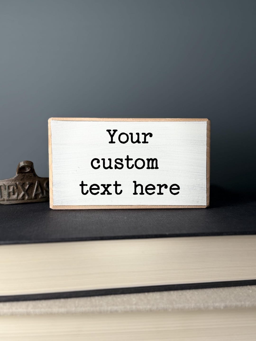 Custom Wood Desk Sign, Personalized Quote Block, Rustic Decor - Etsy