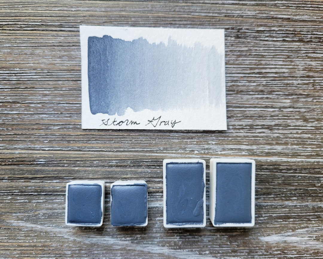 Storm Gray Handmade Watercolor Paint | Cool Slate Neutral | Artist ...