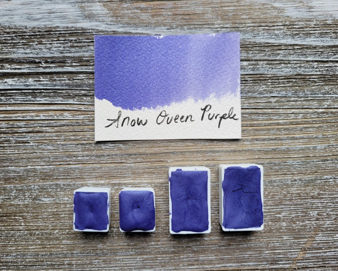 Snow Queen Purple,metallic Handmade Watercolor Paints by Artist,half ...