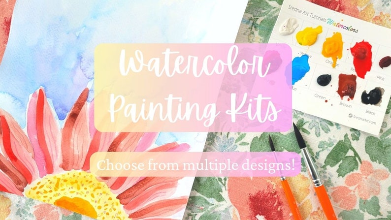 Watercolor Painting Kit 4 Designs 8 X 10 in Size, Beginner Painting All ...