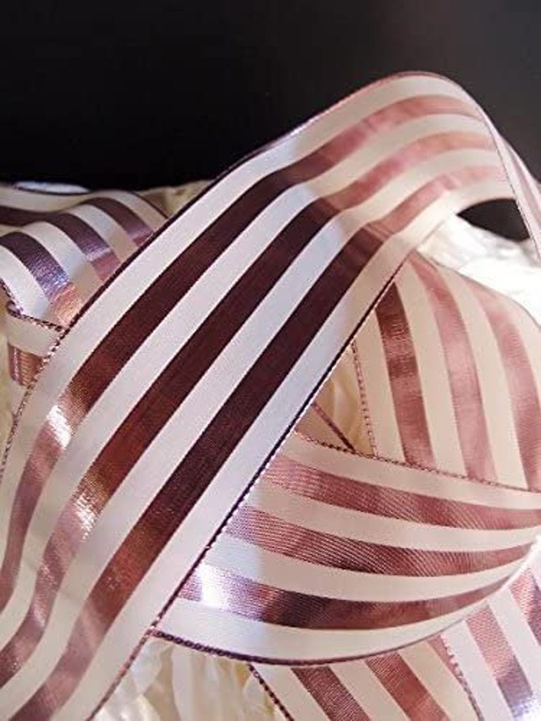 Ak-trading 2.5" X 10 Yards Metallic Striped Gift Wrap & Craft Ribbon - Etsy