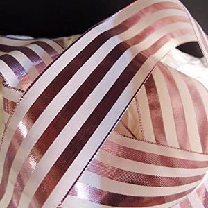 Ak-trading 2.5" X 10 Yards Metallic Striped Gift Wrap & Craft Ribbon - Etsy