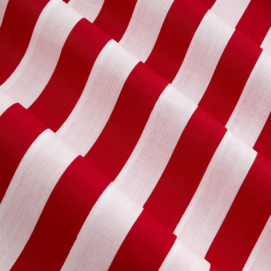 Richland Textiles 1 In. Stripe Red/white Fabric by the Yard - Etsy