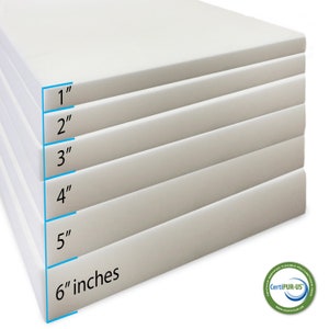 1" X 24" X 24" Upholstery Foam High Density 44-ILD Foam (chair Cushion ...