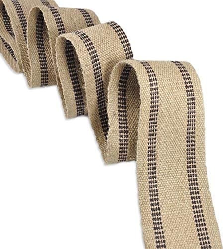 AK TRADING CO. Upholstery/craft Jute Webbing (burlap) -natural W/black ...