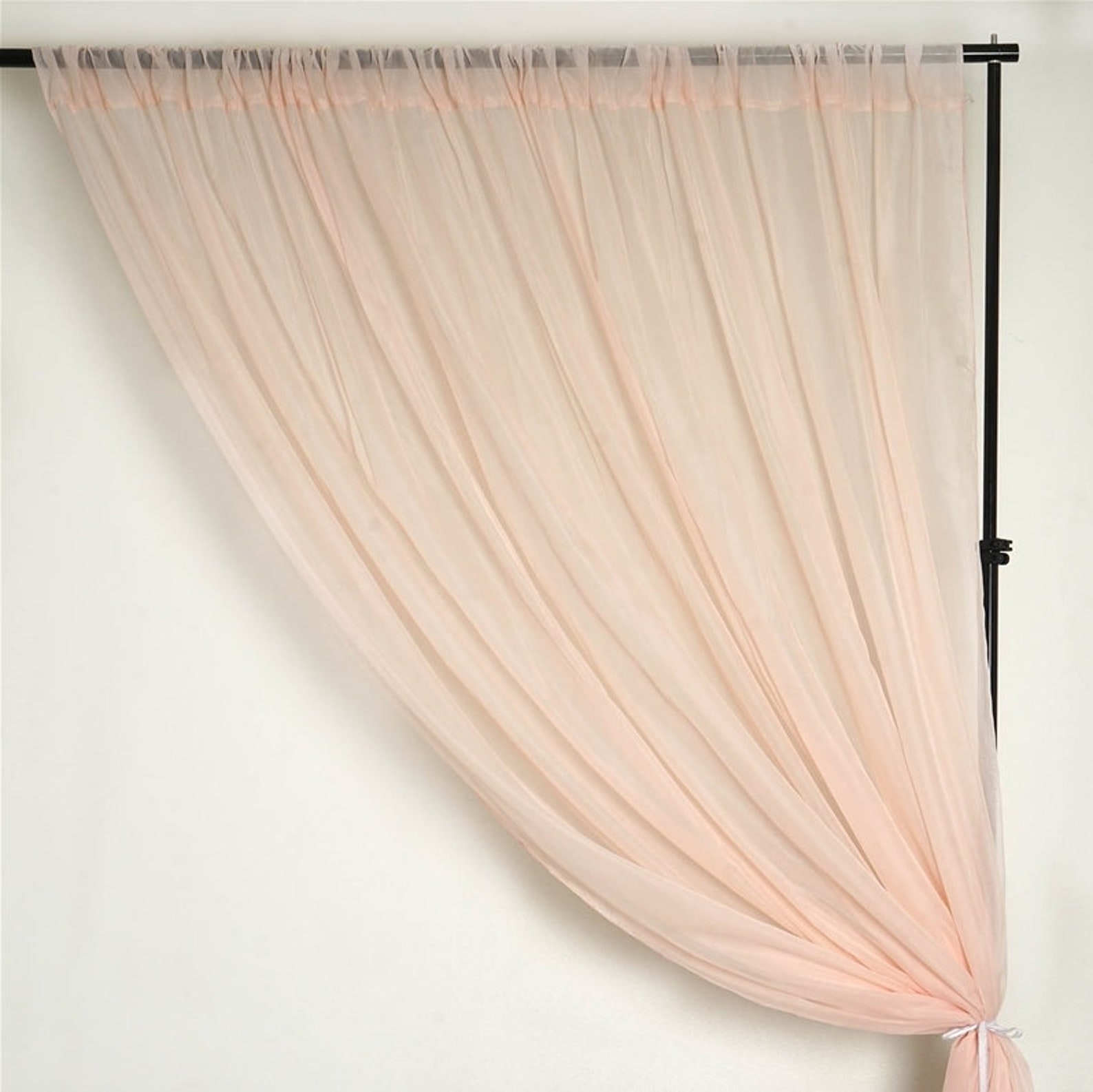 120" Wide (10ft Wide) Sheer Voile Drape Panels for Backdrop, Events ...