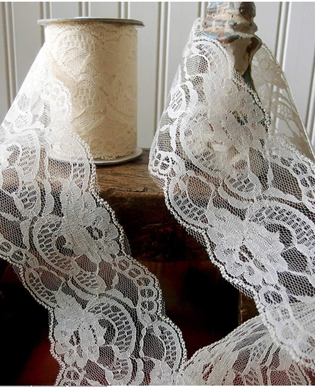 Lace Ribbon in Ivory - 4" Wide X 10 Yds. - Etsy