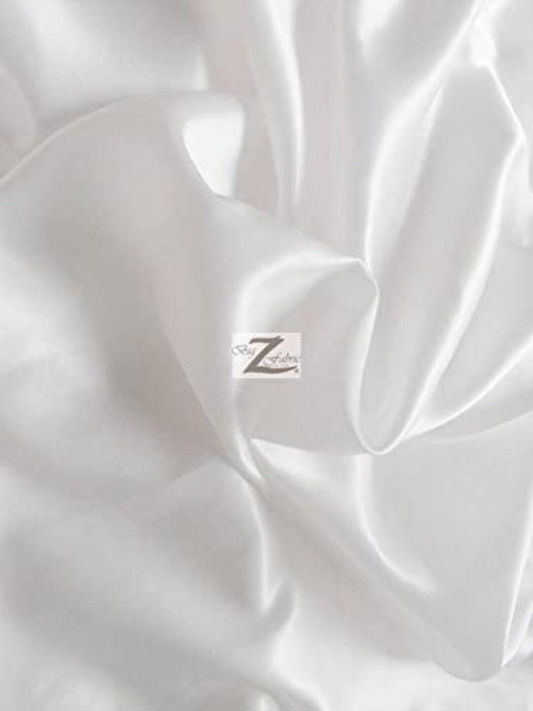 Solid Shiny Bridal Satin Fabric - White - 58"/60" Width Sold by the ...