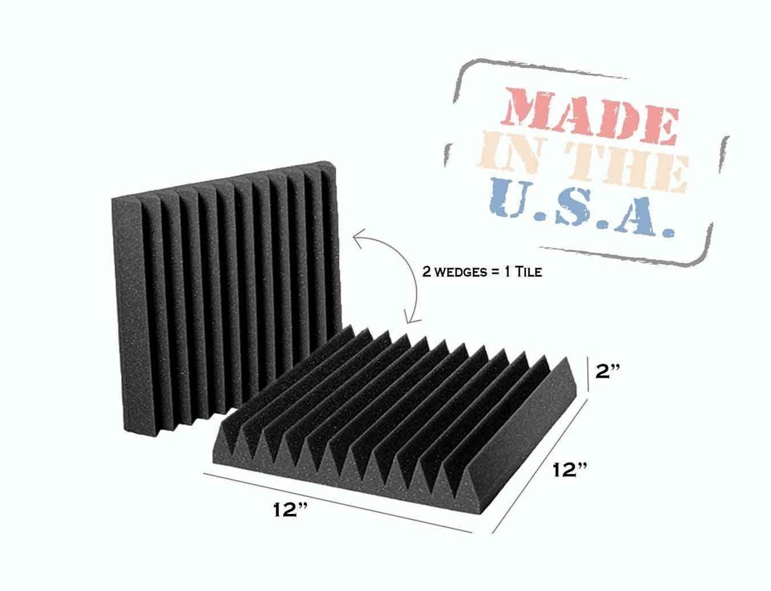 AK TRADING CO. High Acoustic Panels Studio Soundproofing Foam Wedge ...