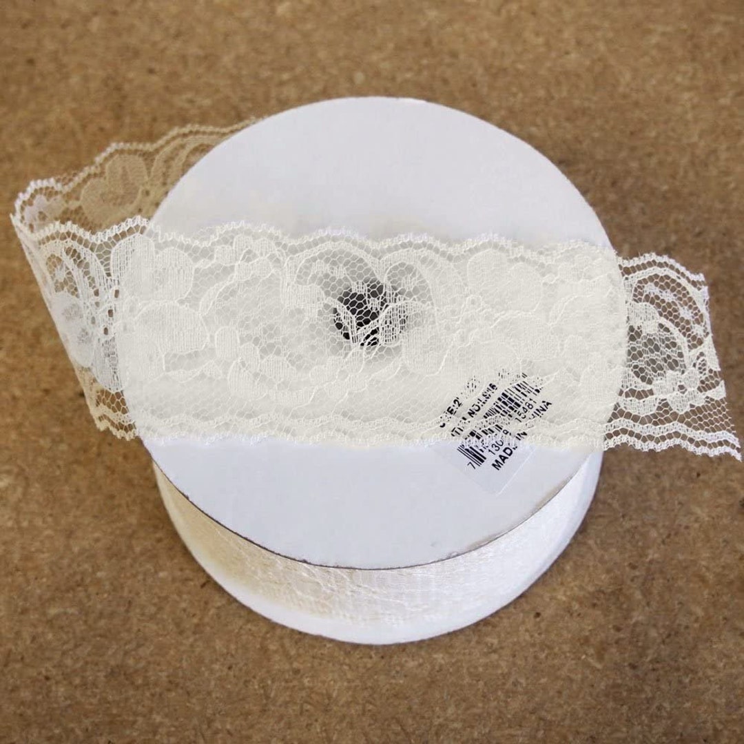 Lace Ribbon in Ivory 2" Wide X 25 Yds - Etsy