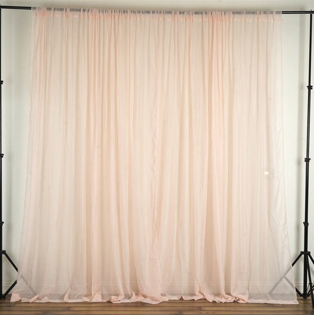 120" Wide (10ft Wide) Sheer Voile Drape Panels for Backdrop, Events ...