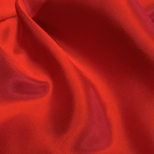 Red Thick Satin Fabric by the Yard Bridal Satin Fabric Silky - Etsy