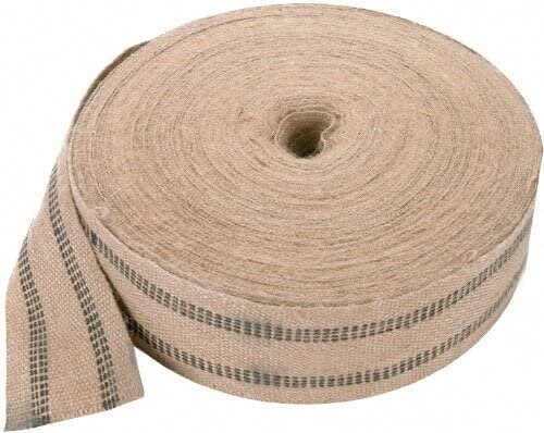 AK TRADING CO. Upholstery/craft Jute Webbing (burlap) -natural W/black ...