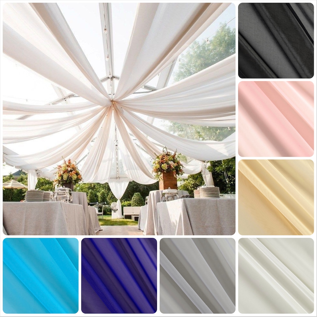 Sheer Voile Fabric | IFR 120" Wide (10ft) X 120 Yard Sheer Voile Fabric ...