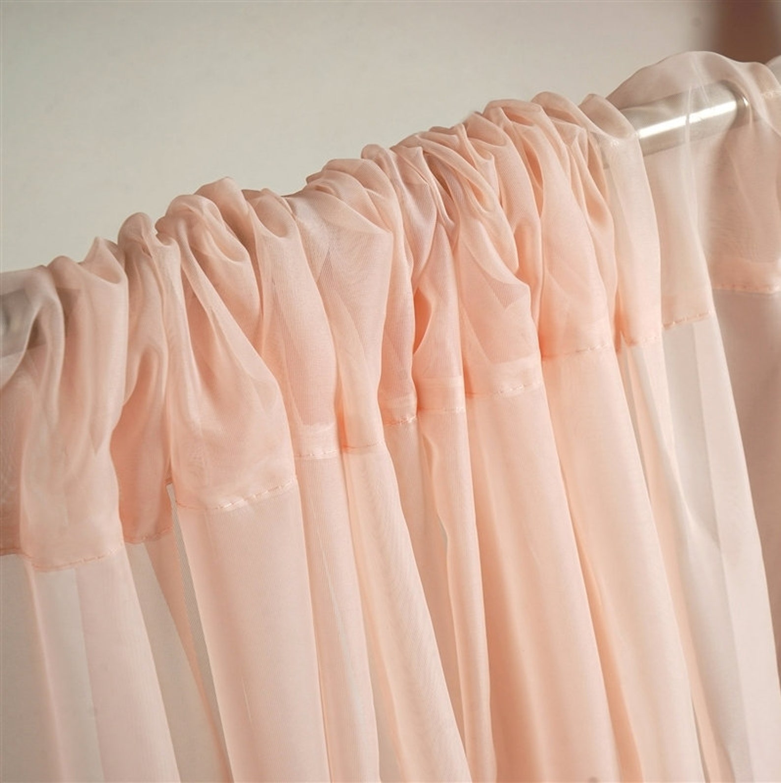 120" Wide (10ft Wide) Sheer Voile Drape Panels for Backdrop, Events ...