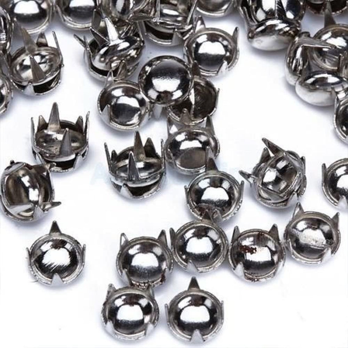 Pack of 500pcs 8MM SILVER Round Dome Metal Studs Spots Nailheads ...