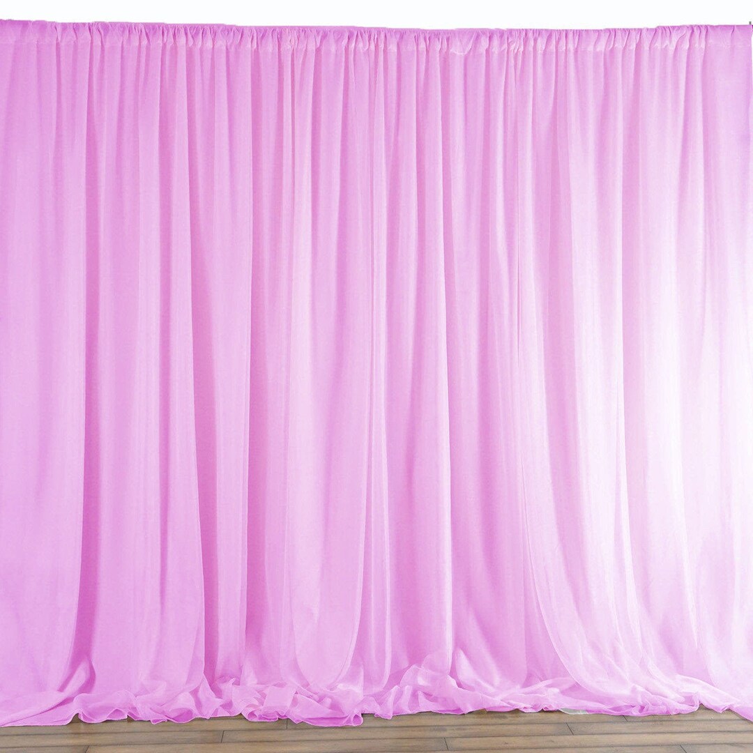 Pink Chiffon Drapes Panels for Wedding Events & Decor- Backdrop Draping ...
