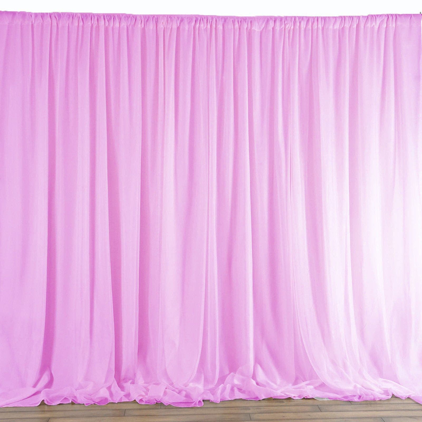 Pink Chiffon Drapes Panels for Wedding Events & Decor - Etsy