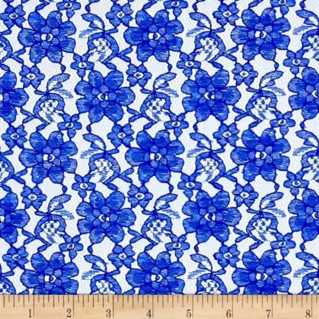 Ben Textiles Raschelle Lace Royal Fabric by the Yard - Etsy