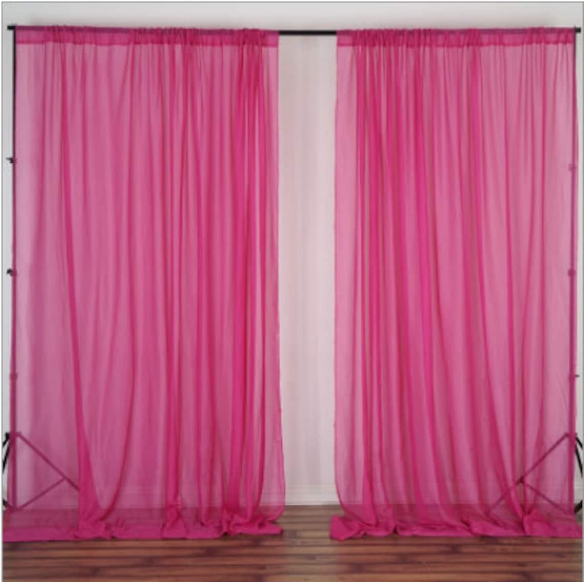 120 Wide 10ft Wide Sheer Voile Drape Panels for - Etsy