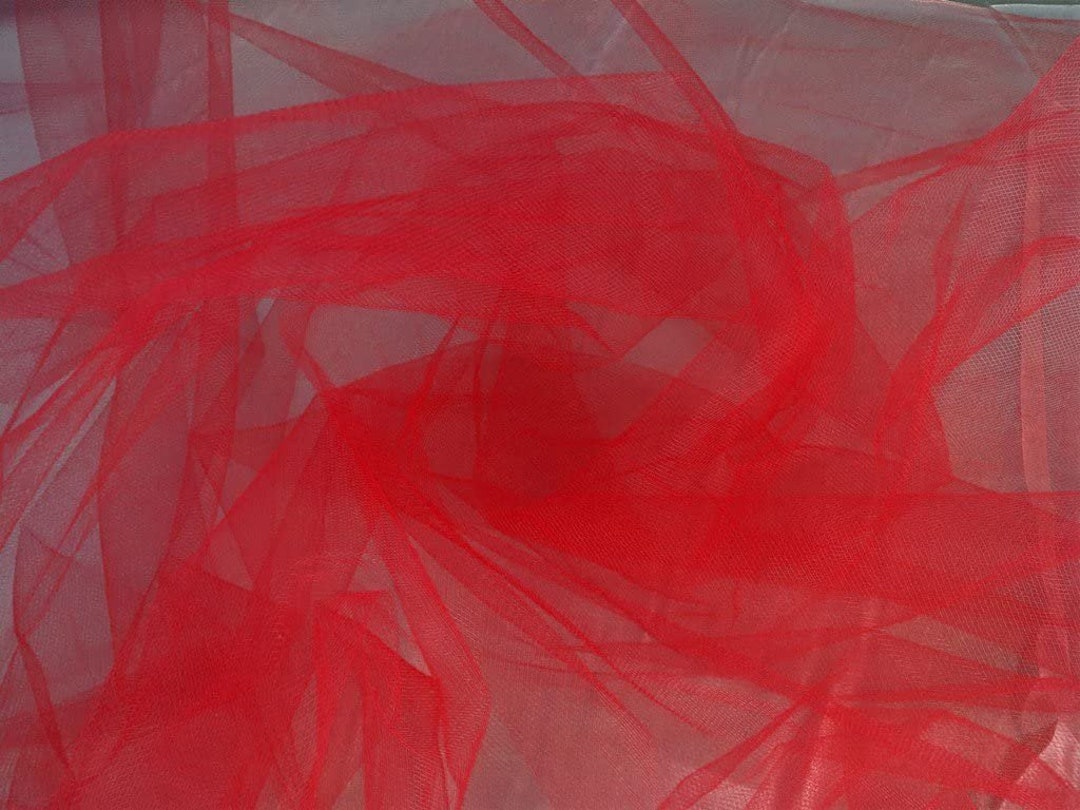 Tulle Red 108 Inch Wide Fabric by the Yard (F.E. - Etsy
