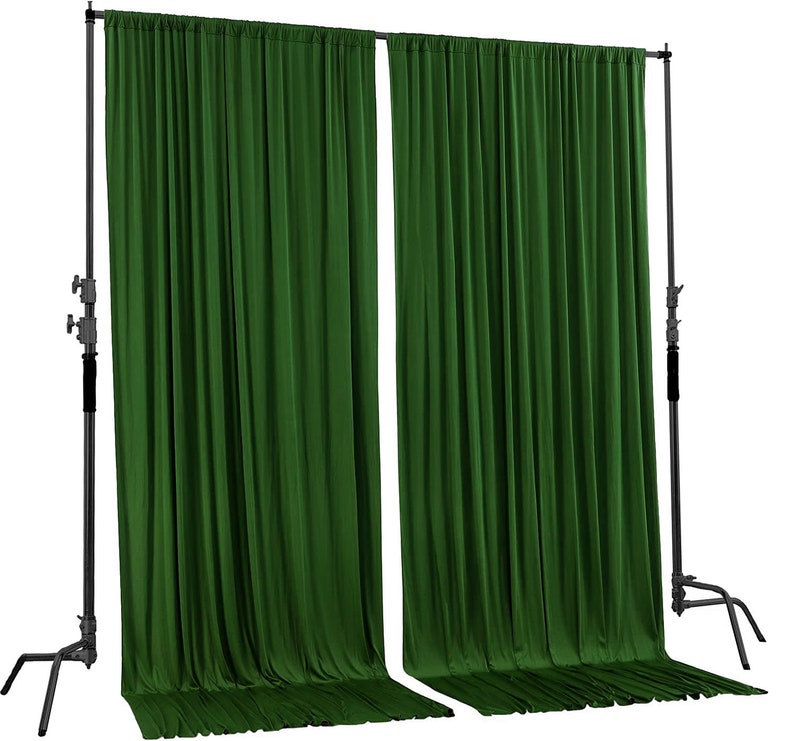 10 Feet Wide (IFR) Polyester Backdrop Drapes Curtains Panels With Rod ...