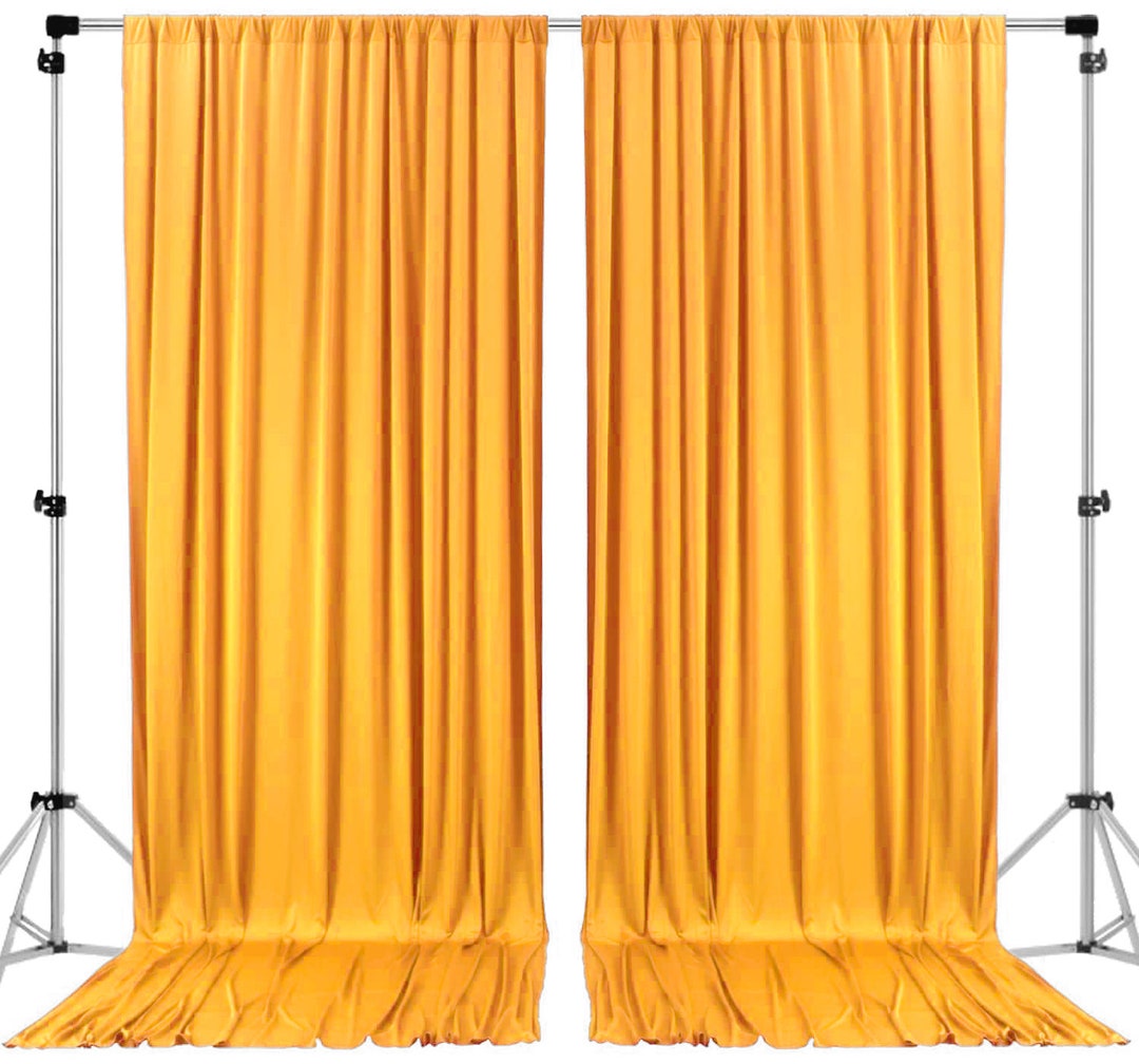 10 Feet Wide Polyester Backdrop Drapes Curtains Panels With Rod Pockets ...