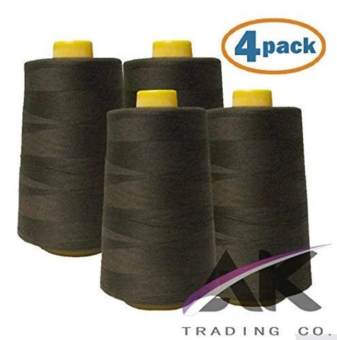 AK Trading 4-pack All Purpose Sewing Thread Cones (6000 Yards Each) of ...