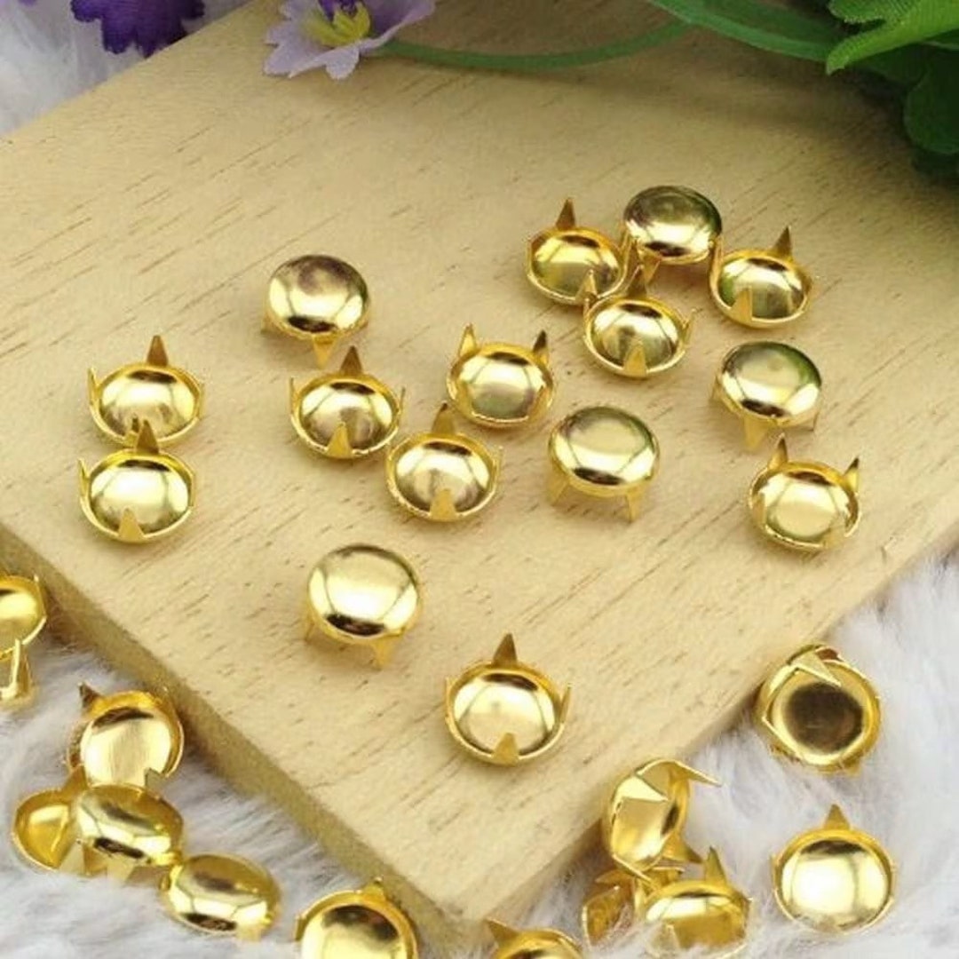 Gold Round Dome Metal Studs Spots Nailheads Fastners - Etsy