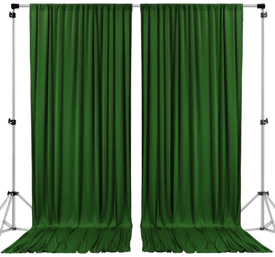 10 Feet Wide (IFR) Polyester Backdrop Drapes Curtains Panels With Rod ...